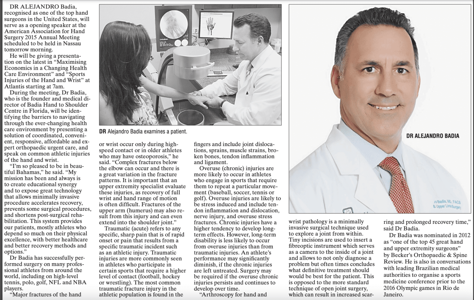 Dr.Badia Attends Hand Surgery Meeting: Bahamas - DrBadia.com